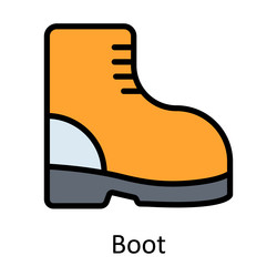 Boot outline icon design Royalty Free Vector Image