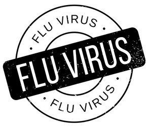 Flu virus rubber stamp Royalty Free Vector Image