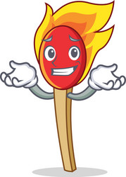 With flag match stick mascot cartoon Royalty Free Vector