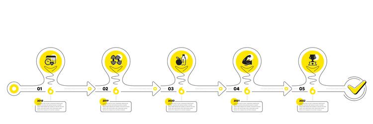 Gym infographic 5 steps timeline sport process Vector Image