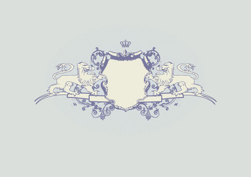 Heraldic shield Royalty Free Vector Image - VectorStock