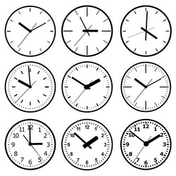 Wall clock template Royalty Free Vector Image - VectorStock