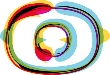 Colorful font letter o Royalty Free Vector Image