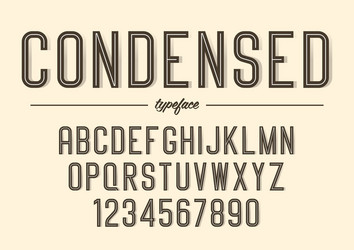 Retro Vintage Inline Fonts Vector Images (over 120)