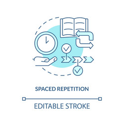 Space repetition concept icon Royalty Free Vector Image