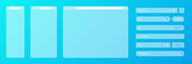 Blank transparent internet browser window Vector Image