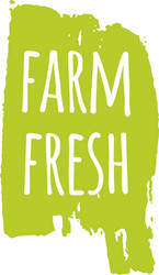 Farm fresh hand written lettering calligraphy Vector Image