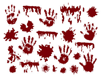 Bloody Handprint Smear Vector