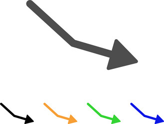 Negative Trend Graph Down Arrow Decline Vector Images (over 420)