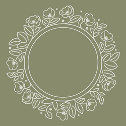 Round flourish frame Royalty Free Vector Image