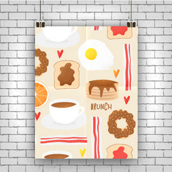 Breakfast concept brunch Royalty Free Vector Image