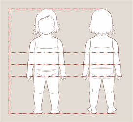 Figure of a toddler front view Royalty Free Vector Image