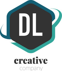 Initial letter dl line art electric plug logo Vector Image