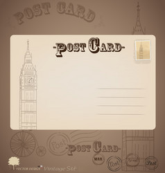 Vintage postcard designs Royalty Free Vector Image