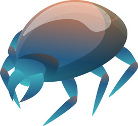 Microscope mite concept banner cartoon style Vector Image