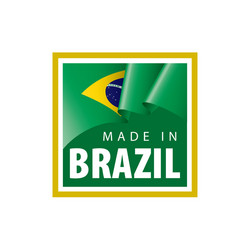 Brazil flag of the country qr code Royalty Free Vector Image