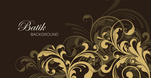 Colorful floral batik background Royalty Free Vector Image