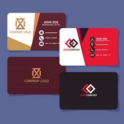 Four business cards styles Royalty Free Vector Image