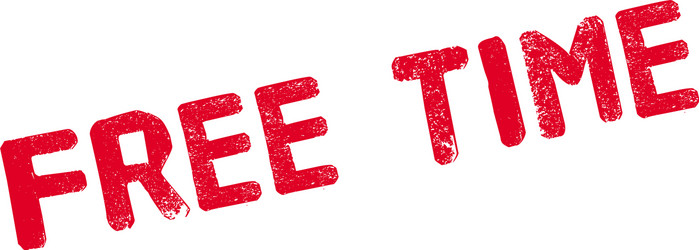 Free time rubber stamp Royalty Free Vector Image