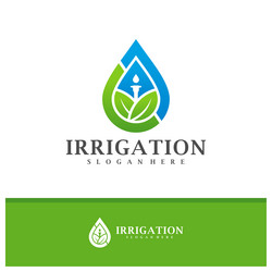 Irrigation logo design creative irrigation logo Vector Image