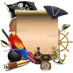 Pirate paper scroll Royalty Free Vector Image - VectorStock