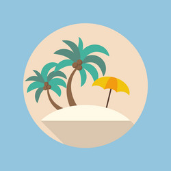 Beach flat Royalty Free Vector Image - VectorStock