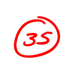 Sixty points test score 60 points grade results Vector Image