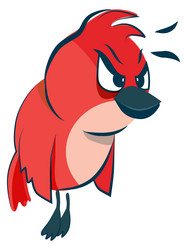 Angry cartoon birds chicken eagles canary animal Vector Image