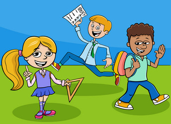 Back to school sign cartoon Royalty Free Vector Image