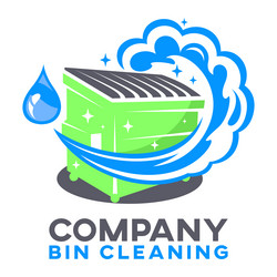 Trash can bin cleaning logo Royalty Free Vector Image