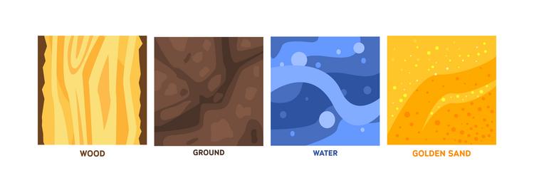 Ground textures for game platform colorful Vector Image