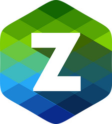 Pixel letter z logo icon design Royalty Free Vector Image