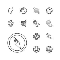Geography icons Royalty Free Vector Image - VectorStock