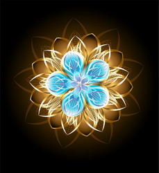 Abstract brown flower Royalty Free Vector Image