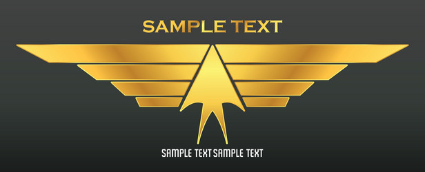 Gold polygonal dragon wings Royalty Free Vector Image