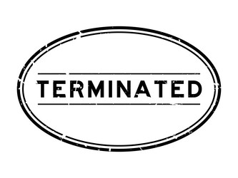 Grunge green terminated word rubber seal stamp Vector Image