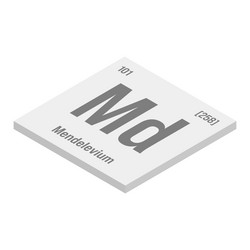 Mendelevium md periodic table element Royalty Free Vector