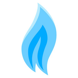 Blue gas flame Royalty Free Vector Image - VectorStock