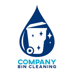 Trash can bin cleaning logo Royalty Free Vector Image