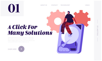 Computer troubleshooting abstract concept Vector Image