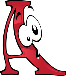 Cartoon letter r Royalty Free Vector Image - VectorStock