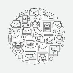 Round Email Icon Vector Images (over 3,700)