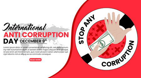 International anti corruption day background Vector Image