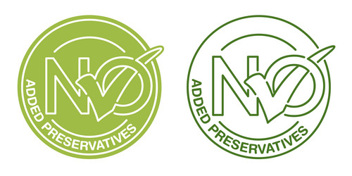 No added preservatives eco-friendly sign Vector Image