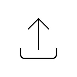 Upload icon set load data symbol Royalty Free Vector Image