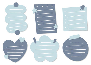 Cute pastel memo abstract heart circle flower Vector Image