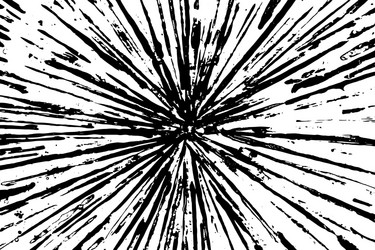 Grunge black texture in ray shape on white Vector Image