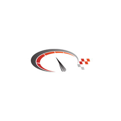 Speedometer icon gauge and rpm meter logo Vector Image
