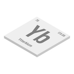 Ytterbium yb periodic table element Royalty Free Vector