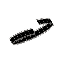 Horizontal film strip with blank frames curls Vector Image